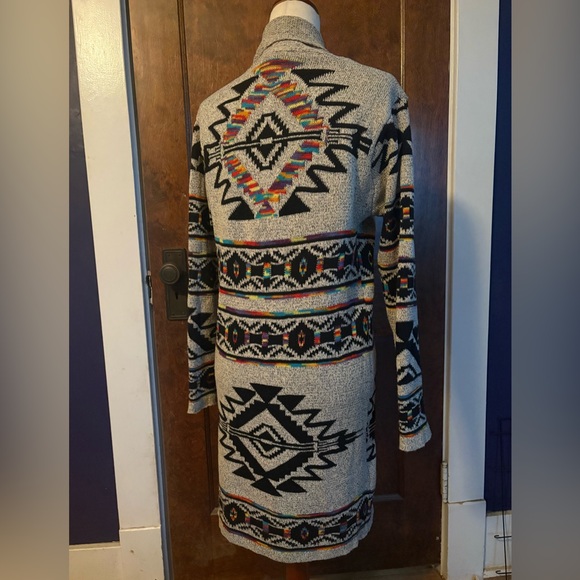 Anthropologie | Sweaters | Northern Angel Boho Aztec Tribal Rainbow ...